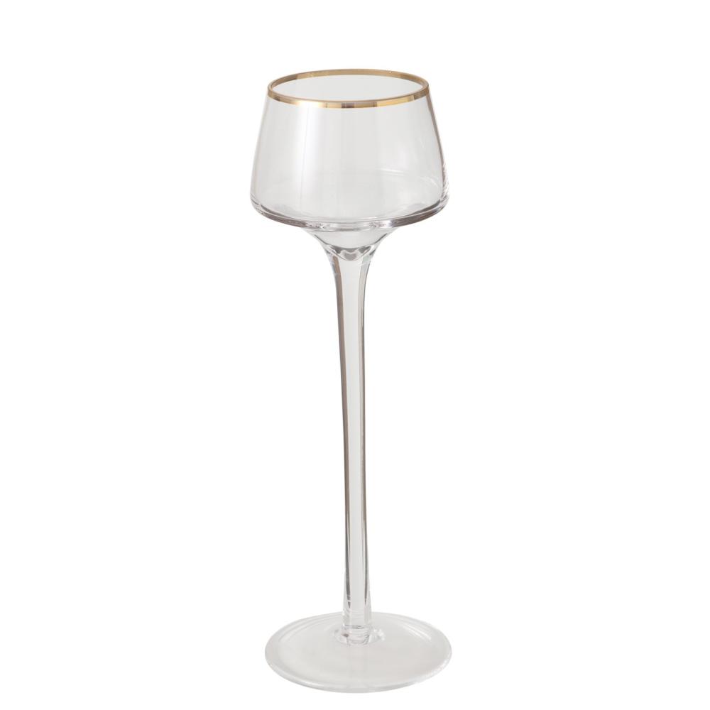 Rito.lv - Lai dzīve skan! :: SMOLA SVEČTURIS H23,5CM, UZ KĀJAS, ZELTA ...